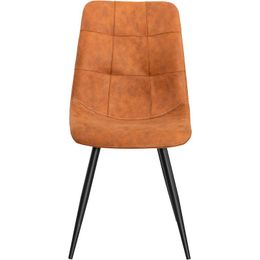 OMG Design Esszimmerstuhl &raquo;Peak&laquo; (Set) 1 Stk.moderne Sitzschale in Microfaser Lederoptik braun Stoff B/H/T: 48cm x 88cm x 65cm, 1 Stk., Stoff uni