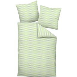 Bettw&auml;sche Janine, gr&uuml;n, Mako-Satin, Obermaterial: 100% Baumwolle, Bettw&auml;sche, "MILANO 45124 09 155x200,80x80", mit Rei&szlig;verschluss