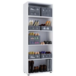 Schuhregal Vcm, B:70cm T:40cm, wei&szlig;, Flur, Schr&auml;nke, "Holz Kleiderschrank Schuhschrank Vandol"