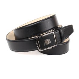 Anthoni Crown Herren Lederg&uuml;rtel, schwarz, Gr. 100, Rindsleder, G&uuml;rtel