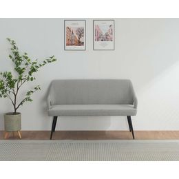 Essbank OTTO HOME, B:140cm H:82cm T:62cm, grau, Stoff, K&uuml;che, Sitzb&auml;nke, "Darragh", schwarze Metallbeine, pflegeleichter Webstoff Bezug, Breite 140 cm