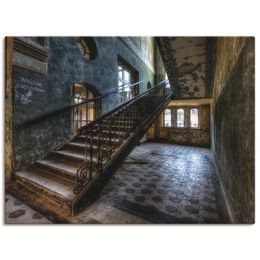 Artland Wandbild &raquo;Lost Place - Treppen&laquo; Architektonische Elemente 1 Stk. tlg. als Leinwandbild, Poster in verschied. Gr&ouml;&szlig;en grau Leinwand B/H/T: 80cm x 60cm, 