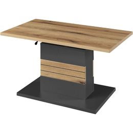 set one by Musterring Couchtisch &raquo;Quincy&laquo; 1 Stk. tlg. Stufenlos h&ouml;henverstellbar, in 2 Farbvarianten, 95 &times; 55 cm braun B/H/T: 95cm x 68,4cm x 55cm