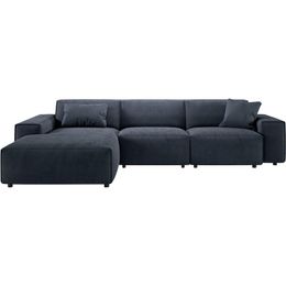 Home Affaire Ecksofa &raquo;Glimminge auch in Breitcord, Feincord, Boucl&eacute; + Easy care-Bezug&laquo; L-Form, Breite 294, Zierkissen blau 100% Polyester B/H/T: 294cm