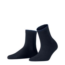 Burlington Damen Kurzsocken "Chelsea", Gr. 36, blau, Obermaterial: 76% Baumwolle CO. 22% Polyamid PA. 2% Elasthan EL., glatt, Socken