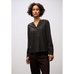 Street One Damen Langarmbluseschwarzest braun, Gr. 34, unifarben, Stoff, 100% Viskose, Blusen, im Tunika-Style