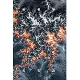 Garderobenpaneel queence, B:80cm H:120cm T:2,5cm, bunt, Acrylglas, Edelstahl, Garderobenpaneele, "Wandgarderobe mit Motiv Abstrakt Federn inkl.