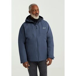 Jack Wolfskin Herren Daunenjacke "ICECAPE 2L DOWN INS JKT M RDS", blau, Gr. M, Obermaterial: 100% Polyester. F&uuml;llung: 90% Entendaune, 10% sonstige