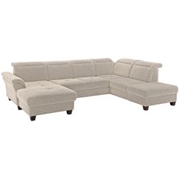 Wohnlandschaft OTTO HOME, B:342cm H:104cm T:235cm, beige, Struktur (100% Polyester);Luxus-Microfaser Lederoptik (100% Polyester);Luxus-Microfaser