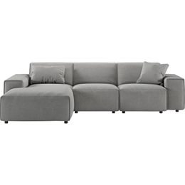 Home Affaire Ecksofa &raquo;Glimminge L-Form auch in Breitcord, Feincord + Easy care-Bezug,&laquo; Breite 264, Zierkissen grau 100% Polyester B/H/T: 264cm x 71cm 