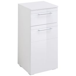 Unterschrank SAPHIR, B:38cm H:80cm T:38cm, wei&szlig;, Holzwerkstoff, Badezimmer, Schr&auml;nke, "mit einem Einlegeboden"