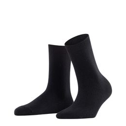 Falke Damen Socken "Cosy Wool", Gr. 39, schwarz, Obermaterial: 31% Wolle WO. 27% Viskose CV. 24% Polyamid PA. 18% Kaschmir WS., glatt, Socken