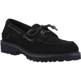 Hush Puppies Geri Wildleder Damen Schwarz Slipper