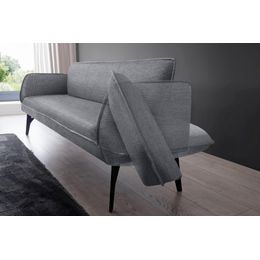 K+w Komfort & Wohnen Essbank, B:238cm H:91cm T:66cm, blau, K+W KOMFORT & WOHNEN, Cloud: Nappaleder pigmentiert, Glattleder, 0, 9/1, 1mm, elegantes Leder mit Wolkung und