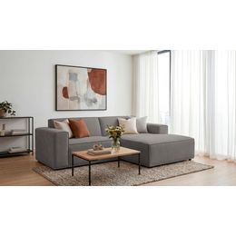 Ecksofa OTTO HOME, B:228cm H:75cm T:156cm, grau, 100% Polyester, Wohnzimmer, Sofas, "Avelin, 228 cm, L-Form, Chenille, Struktur-Boucle", mit