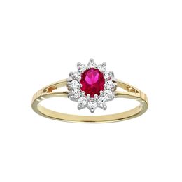 Diamant Leternel Ring Damen Gr&ouml;&szlig;e 56 gold