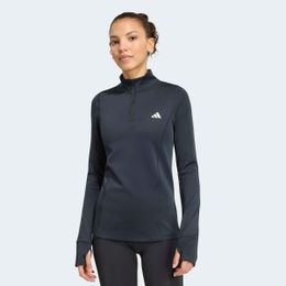Damen Rollkragenpullover "WORKOUT ESSENTIALS 1/4 ZIP COVER UP", schwarz, Gr. L, adidas Performance, Obermaterial: 89% Polyester, 11% Elasthan,