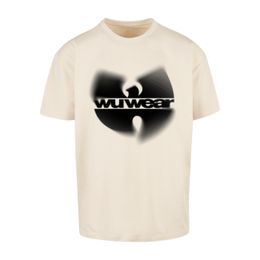 MisterTee Herren T-Shirt "MisterTee Herren WU Wear Faded Logo Oversize Tee"sand, Gr. M, bedruckt, 100% Baumwolle, Shirts