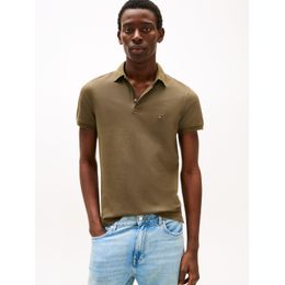 Tommy Hilfiger Herren Poloshirt "1985 SLIM POLO mit Piqu&eacute;-Struktur und Stickerei", gr&uuml;n, Basic, Gr. XL, Piqu&eacute;, Obermaterial: 96% Baumwolle, 4%