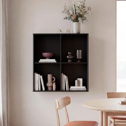 B&uuml;cherregal, B:69cm H:69cm T:32,5cm, schwarz, HAMMEL FURNITURE, Holzwerkstoff, Wohnzimmer, Regale, "Mistral KUBUS Wandregal &ndash; hochwertig & flexibel,
