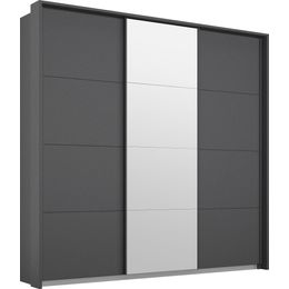 Schwebet&uuml;renschrank Rauch, B:211cm H:213cm T:64cm, grau, Holzwerkstoff, Schr&auml;nke, "Kleiderschrank Schrank Garderobe Schlafzimmerschrank Ankleide