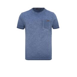 Cipo & Baxx CIPO & BAXX Herren T-Shirt "CT810"navyblau, Gr. XXL, unifarben, 100% Baumwolle, Shirts, Auff&auml;lliger Front-Print