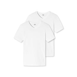 Herren V-Shirt "Uncover Cotton", uncover by Schiesser, Gr. S, wei&szlig;, Single Jersey, Obermaterial: 95% Baumwolle, 5% Elasthan, Shirts, V-Neck, Kurzarm,