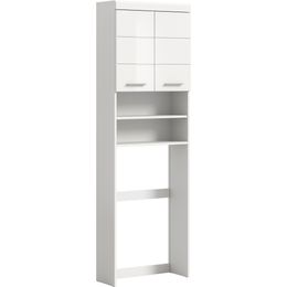 Waschmaschinenumbauschrank Welltime, B:63cm H:191cm T:24cm, wei&szlig;, Holzwerkstoff, Schr&auml;nke, "SIENA, Breite 63cm, f&uuml;r Waschmaschine & Trockner, 2
