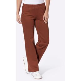 Herren Schlupfhose, braun, Gr. 27, unifarben, 100% Baumwolle, Hosen