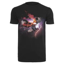 MisterTee Herren T-Shirt "MisterTee Herren Eagle Tee", schwarz, Gr. M, unifarben, 100% Baumwolle, Shirts