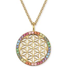 Engelsrufer Kette mit Anh&auml;nger 'Lebensblume' Damen Gr&ouml;&szlig;e One Size gold / mischfarben