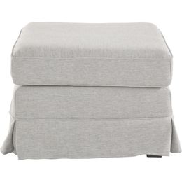 Polsterhocker OTTO HOME, B:66cm H:48cm T:66cm, grau, 100% Polyester, Hocker, "Shadmoor", Hussenoptik, in uni oder mit Blumendruck, passend zur