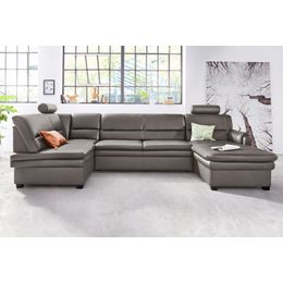 Sit & More Wohnlandschaft SIT & MORE, B:319cm H:89cm T:168cm, grau, Flachgewebe (100% Polyester);Luxus-Microfaser1 (100% Polyester);Luxus Microfaser2 (90%