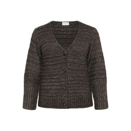 Kaffe CURVE Knit Cardigan 'KCMarina' female size XXL Dark brown