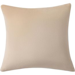 Kissenbezug OTTO HOME, B:50cm L:50cmsand, Polyester, Polyester, Kissenbez&uuml;ge, "Sennu", doppellagig, Kissenh&uuml;lle, weich, Teddyoptik R&uuml;ckseite,