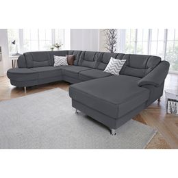 Sit & More Wohnlandschaft SIT & MORE, B:333cm H:86cm T:205cm, grau, Struktur (100% Polypropylen);Bedruckte Microfaser (100% Polyester);Luxus-Microfaser ALTARA