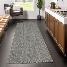 Teppich, B:80cm H:7mm L:150cm, grau, Ayyildiz Teppiche, Polypropylen, Wohnzimmer, Teppiche, "LOOM 4300 , auch als L&auml;ufer und in Rund", Kurzflor,