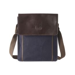 Babista Herren Umh&auml;ngetasche "Tasche LUNITO", Gr. 1, blau, Obermaterial: 60% Baumwolle CO. 40% Lammleder LEL., Taschen