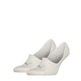 Puma Herren F&uuml;&szlig;linge "Puma UNISEX MID CUT FOOTIE", Gr. 43, wei&szlig;, Baumwollmischung, Socken, No-Show-Socks, Silikon in der Ferse f&uuml;r optimalen Halt