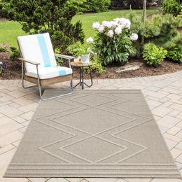 Outdoorteppich, B:80cm H:8mm L:150cm, beige, Ayyildiz Teppiche, Polypropylen, Teppiche, "PATARA 4954, auch als L&auml;ufer erh&auml;ltlich", Pflegeleicht /