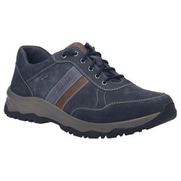 Josef Seibel Herren Schn&uuml;rschuh "Leroy 56", Gr. 50, blau, Kalbsleder, Nubukleder, Schuhe, Freizeitschuh, Komfortschuh mit TEX-Ausstattung, Weite H