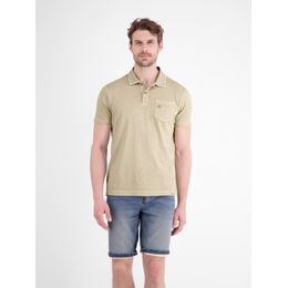 Lerros Herren Poloshirt "Polo in Jersey-Qualit&Scaron;t mit Brusttasche aus reiner Baumwolle", beige, Gr. S, 100% Baumwolle, Shirts