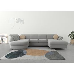 Sit & More Wohnlandschaft SIT & MORE, B:304cm H:78cm T:192cm, grau, Webstoff (100% Polyester);Struktur weich (90% Polyester, 10% Polyamid);Luxus-Microfaser