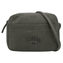 KLONDIKE 1896 Damen Umh&auml;ngetasche, grau, Leder, unifarben, Taschen, echt Leder