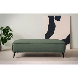 Polsterhocker OTTO HOME, B:140cm H:44cm T:65cm, gr&uuml;n, Hocker, "TVINNU Cord", zur Serie TVINNU, gem&uuml;tlicher Sitzkomfort, rechteckig, schwarze F&uuml;&szlig;e