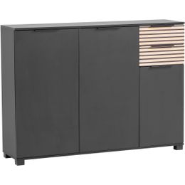 Schuhschrank Schildmeyer, B:141,9cm H:105,5cm T:35cm, schwarz, FSC-zertifizierter Holzwerkstoff, Flur, Schr&auml;nke, "Alexa, Schuhschrank, Made in