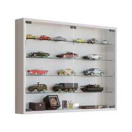 Wandregal Vcm, B:80cm T:10cm, wei&szlig;, Wohnzimmer, Regale, "H&auml;ngevitrine Wandvitrine Sammel Deko Mandosa L"