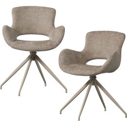 Esszimmerstuhl Woood, B:58cm H:82cm T:58cm, beige, Holzwerkstoff, Metall, St&uuml;hle, Drehmechanismus, Sehr hohe Verschlei&szlig;festigkeit, Pfleiglicht