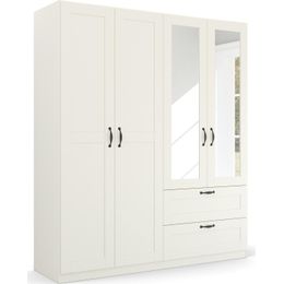 Dreht&uuml;renschrank Rauch, B:181cm H:210cm T:54cm, wei&szlig;, Holzwerkstoff, Schr&auml;nke, "Kleiderschrank Schrank Garderobe Ankleide COTTAGE BY QUADRA SPIN", in