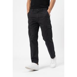 Jack & Jones JACK & JONES Herren Cargohose "JPSTKANE FRANK CARGO NOOS", schwarz, Gr. 29, unifarben, Web, Obermaterial: 98% Baumwolle, 2% Elasthan, Hosen,